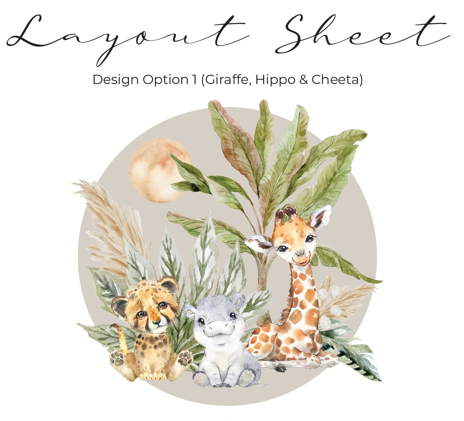 Baby Safari Animals Templates